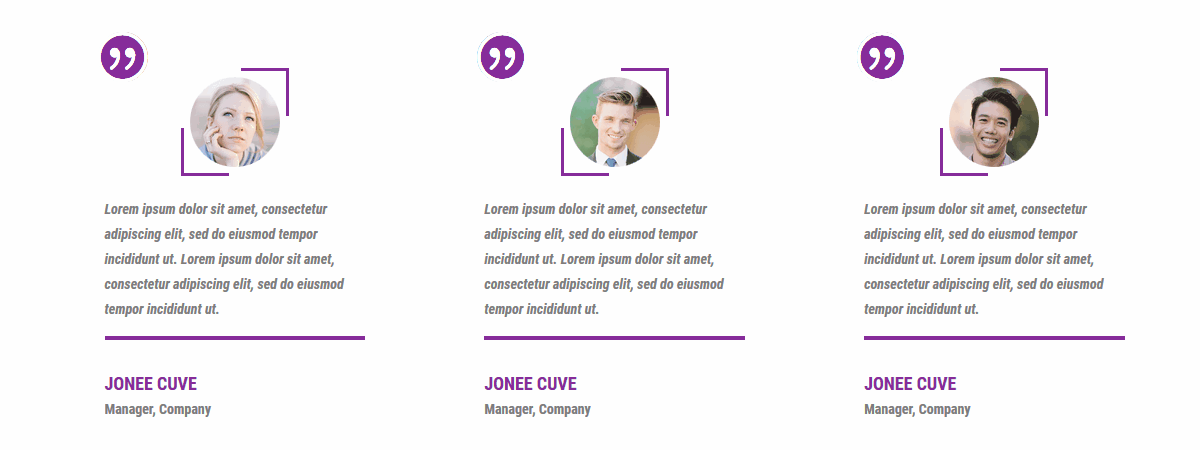 Divi Testimonials Module Layouts Pack | Divi-Childthemes.com